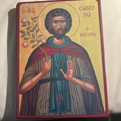Handmade Mounted Icon Abraham the Patriarch and Melchizedek - Etsy