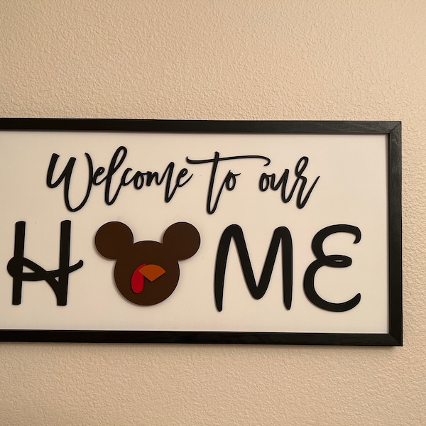 Disney Welcome to Our Home Interchangeable Sign Mickey Mouse Disney ...