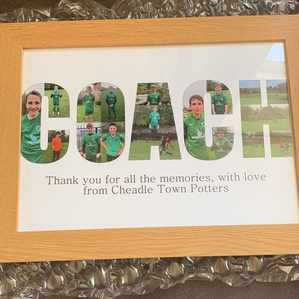Coach Collage Frame, Custom Gift for Coach, Personalised Collage Gift ...