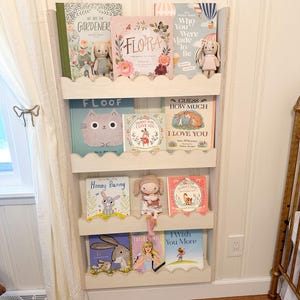 Scalloped Montessori Children's Bookcase Scallop Shelf - Etsy