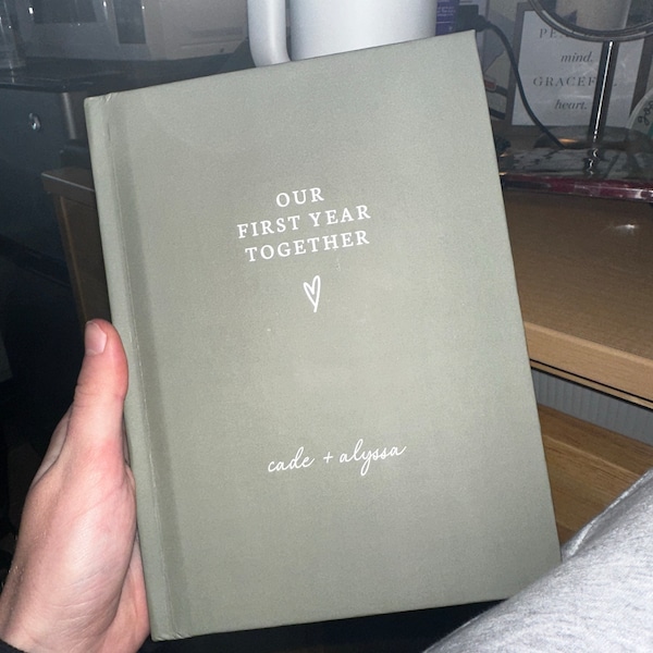 Personalized Couple Notebook- Custom Paper Anniversary Gift- Our First ...