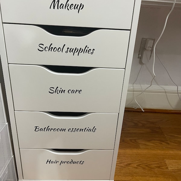 Makeup Organizer Label Decals | Makeup Labels for Storage and ...