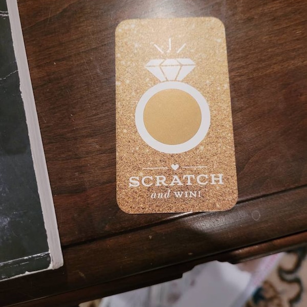Scratch-off Golden Ticket Greeting Card // Write Your Own Message ...