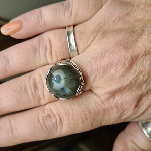 Long Silver Ring Shield Ring Armor Ring Solid Silver Ring - Etsy