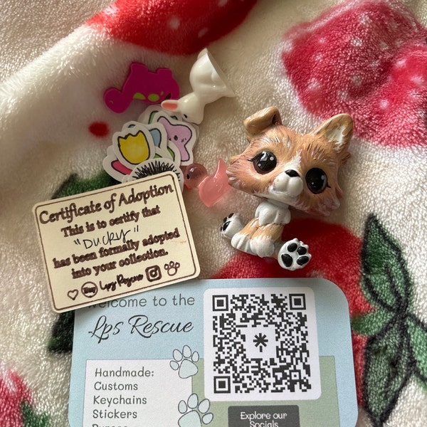 Lps Custom Corgi - Handpainted Figurine - Etsy