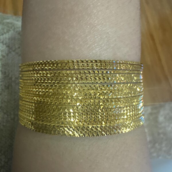 Indian Bangles, 22k Gold Plated 24 Bangles Set, Traditional Indian ...