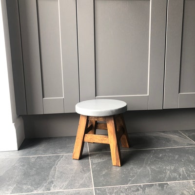 Plain Wooden Stool Rustic Solid Wooden Milking Stool. Children/child ...