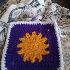 Tangled Inspired Sun Granny Square Pattern | Sun Granny Square Crochet ...