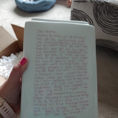 Handwritten Letter Box : Message on Top of Box Wedding Thank - Etsy