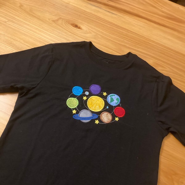 SOLAR SYSTEM APPLIQUE - Machine Embroidery - Applique Design - Instant ...