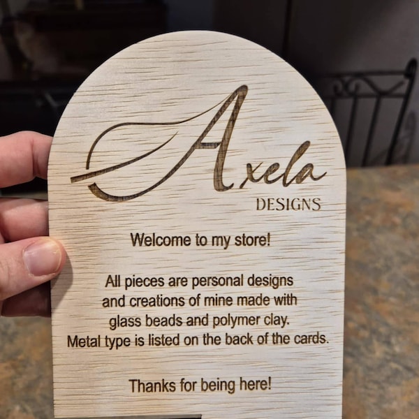 Custom Wooden Tags Laser Cut Engraved Personalized Logo, Timber Sew in ...