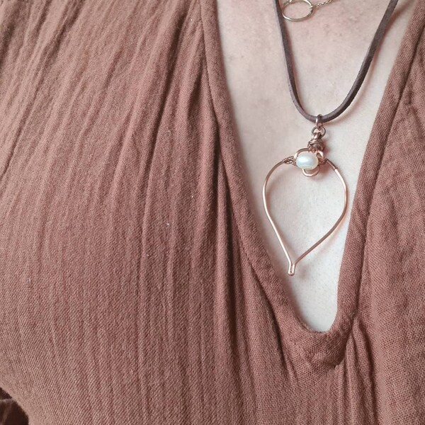 Ammonite Pendant in Copper & Rose Gold With Yooperlite Hackmanite ...