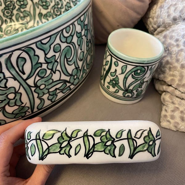 Antique Sink With Brass Rim Edge, Vessel Sink, Sink Bowl, Ceramic Basin ...