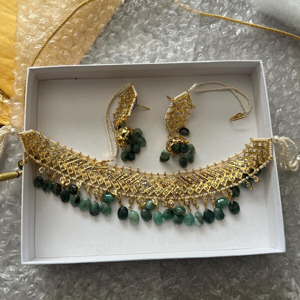 NS170 Chandan Haar - Hyderabadi Jewelry - Indian Long Mala - Gold ...