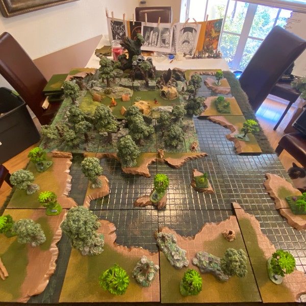 Modular Mountain Elevations Set Dnd Terrain/tabletop Terrain - Etsy