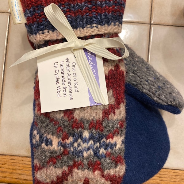 Bright Wool Mittens With Flip Top and Fleece Lining - Etsy