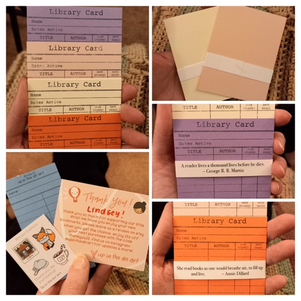 Vintage Library Card Bookmark, Book Tracker Gift for Book Lovers - Etsy