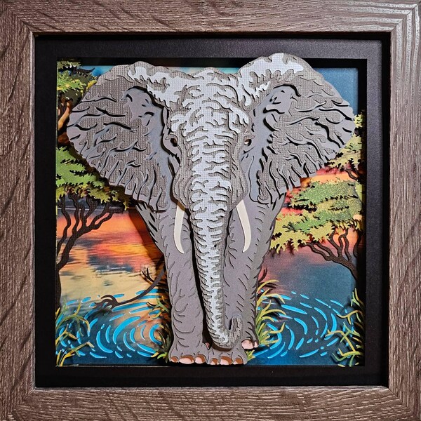 3D Lilac Branch Flowers Shadow Box SVG, 3D Spring SVG, 3D Lilac Flowers ...