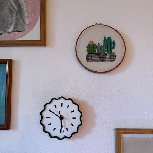 Mini Fluted Geometric Acrylic Wall Clock - Etsy