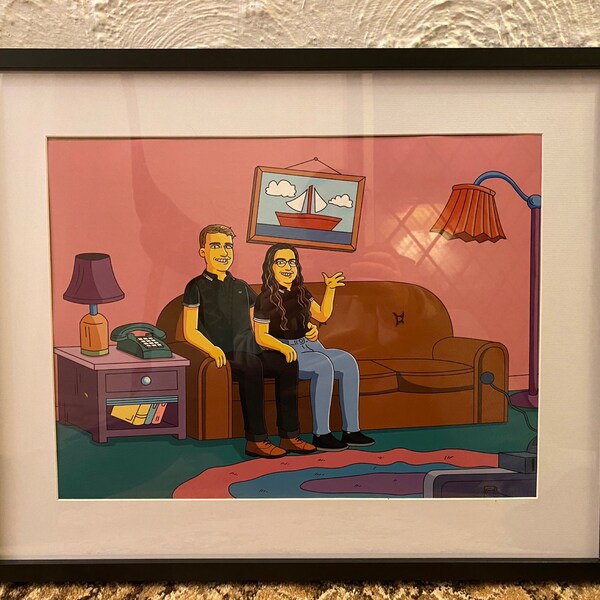 Custom Yellow Characters, Personalized Art, Yellow People Portrait ...