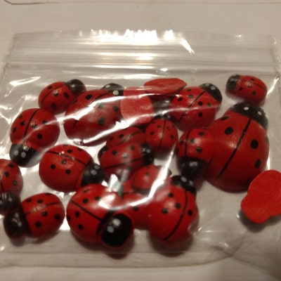 Assorted Size Ladybugs for Crafts and Wood Craft Projects Package of 20 ...