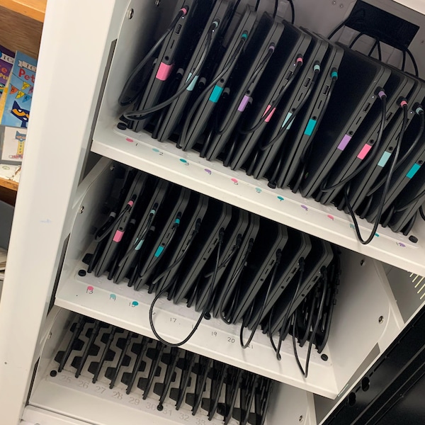 Classroom Laptop Label for Organization | Color Coded Labels Chromebook ...