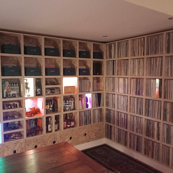 3 Pack 1/2 Width 12" Osb Record Crate - Etsy