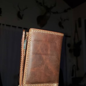 AG Wallets Personalized Mens Handmade Vintage Distressed Leather ...