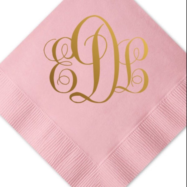Monogram Personalized Napkins, Custom Wedding Napkins, Cake Table ...
