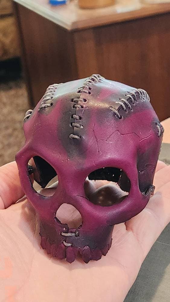 Skull leather pattern PDF - by LeatherHubPatterns