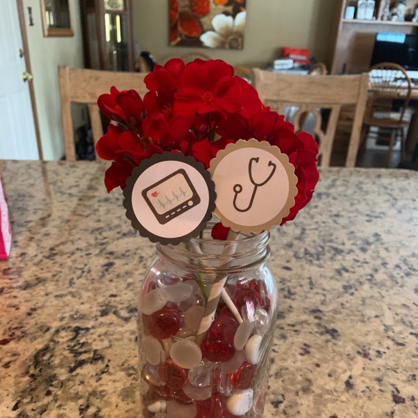 12 Medical Cupcake Toppers, Doctor Theme, Birthday Toppers, Hospital ...