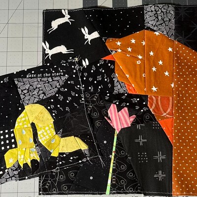 FPP Pattern Cat Foundation Paper Piecing 25x25cm or 10 Inch Modern ...