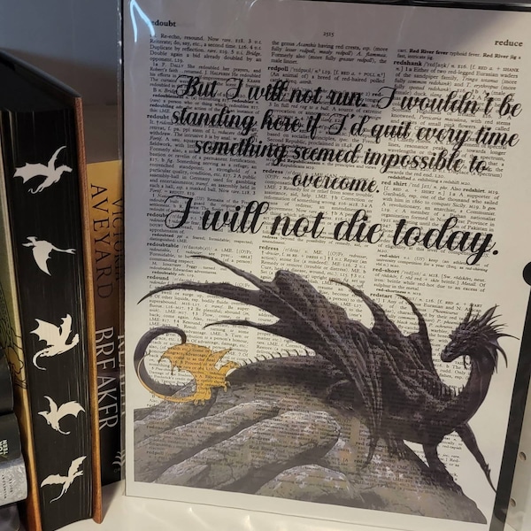 Fourth Wing, I Will Not Die Today, Rebecca Yarros, Dragon, Dictionary ...
