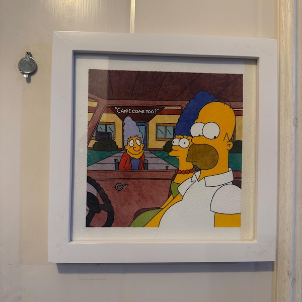 The Simpsons Moe's Tavern Watercolour Print, Scenic Simpsons, Moe ...