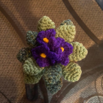 African Violet Crochet Pattern - Etsy