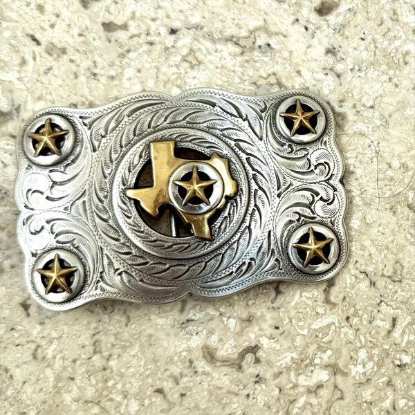 Ranger Buckle Set * 4 Piece Set * Antique Silver & Gold Finish ...