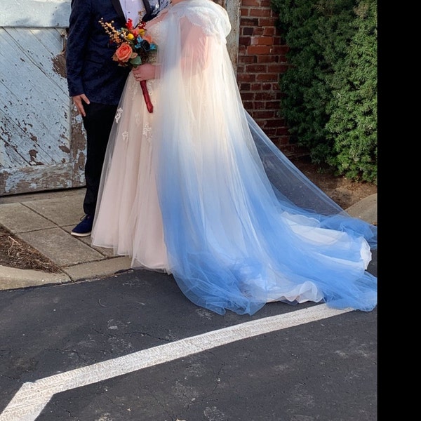 Ethereal - Bridal Cloak / Wedding Cape / Bridal Cape / Tulle Bridal ...