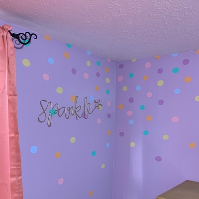 Pastel Colored Dot Decals // Hand Drawn Peel and Stick Dots // Nursery ...