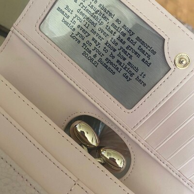 Personalised Wallet Card Your Own Wording Message Printed on Metal ...