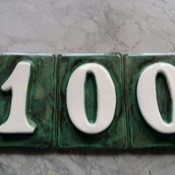 Tile Address Numbers. Handmade and Hand-glazed. Weatherproof, Fadeproof ...