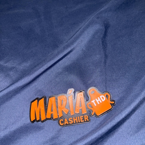 Custom Name Tags With Apron, 3D Printed Name Tag Employee Name Tag - Etsy