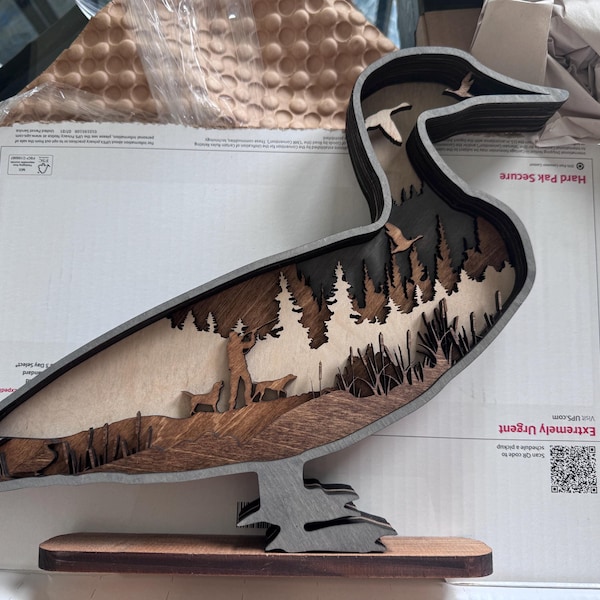 Duck Hunting Layered Wood Wall Art | Waterfowl Hunter Gift | Rustic ...