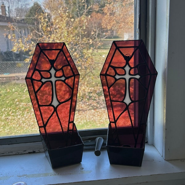 Stained Glass Lamp, Handmade Barbed Wire Lamp Shade, Plug in Ready ...