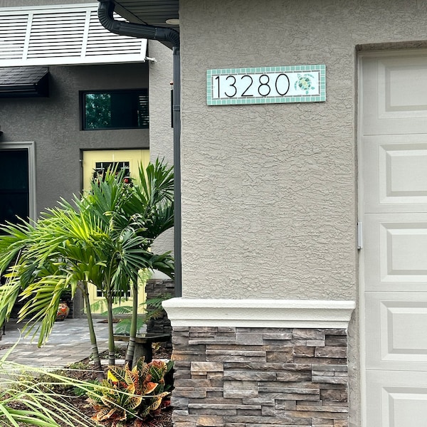 Address Number Sign Black Metal House Numbers Handcut/handcrafted Tile ...