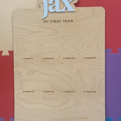 Wooden Daisy Flower Milestone Cards Custom Name Milestone Set Boho ...