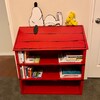 Snoopy and Red House Wood Cabinet Bookcase Toy Organizers Shoe Storage ...