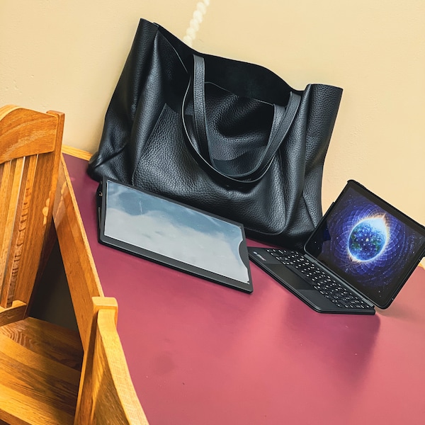 BLACK OVERSIZE SHOPPER Bag, Black Leather Shopper, Large Tote Bag ...