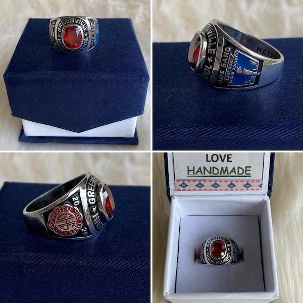 2026 2027 2028 Any Year Custom Sterling Silver 925 Class Ring ...