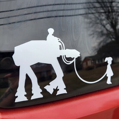 AT-AT Star Wars Decal Disney At-at Decal Girl With At-at - Etsy