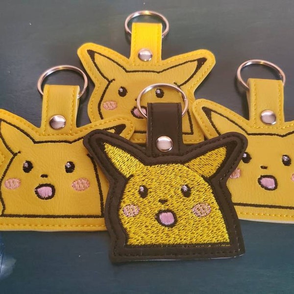 DIGITAL: Pikachu Meme Snap Tab - Embroidery Design for Machine ...